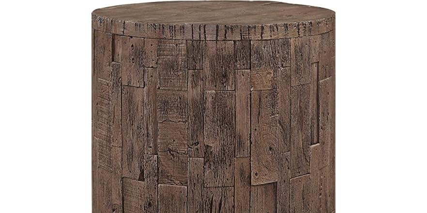 Ball & Cast Wood Stump End Table