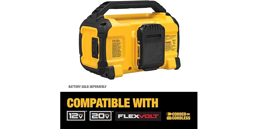 DEWALT DCR010 20V Max Bluetooth Speaker w/Batt/Chgr (Open Box)