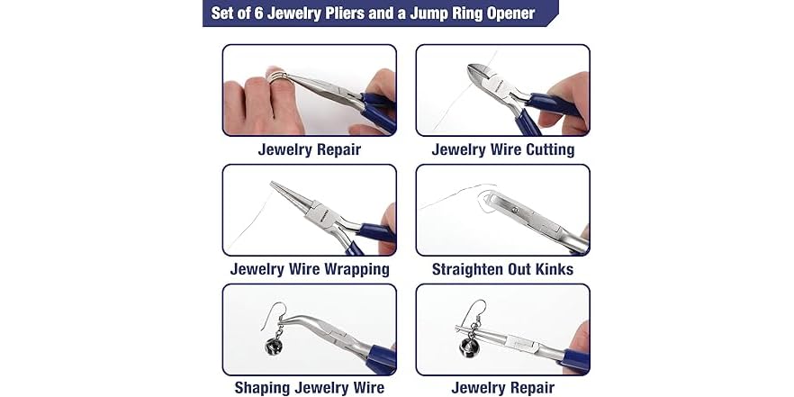 WORKPRO 7-Piece Jewelry Pliers Set