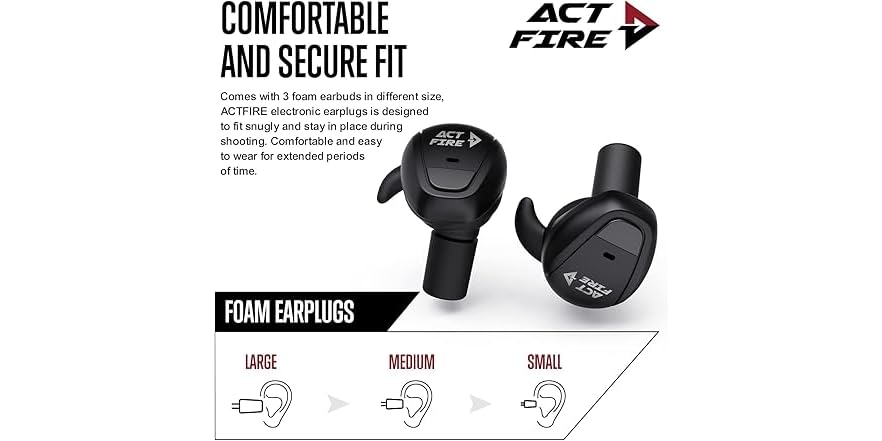 ACT FIRES Shooting Ear Protection Ear Plugs