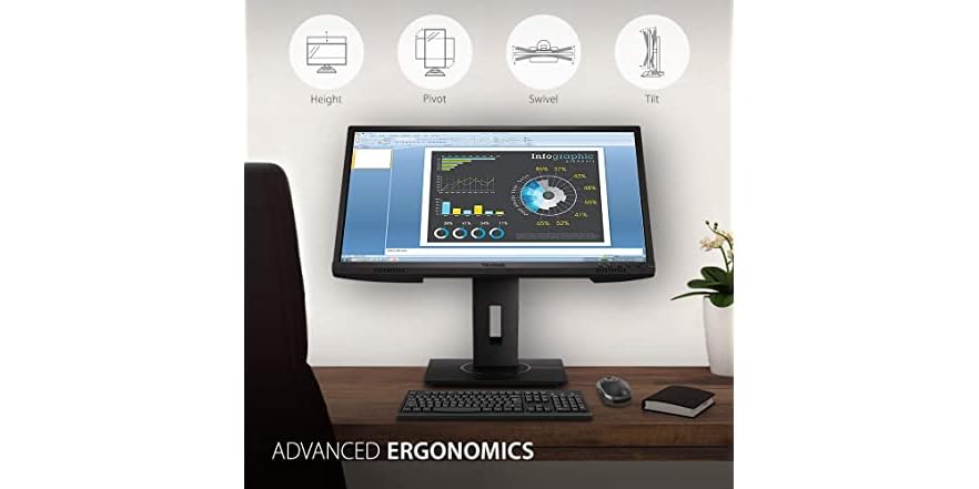 ViewSonic VG2440 24" IPS 1080p Ergonomic Monitor