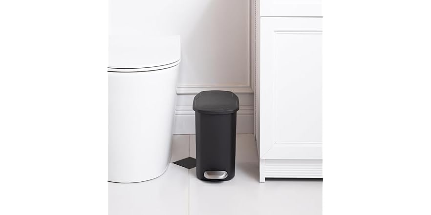 Amazon Basics Plastic Trash Can,6 Liters