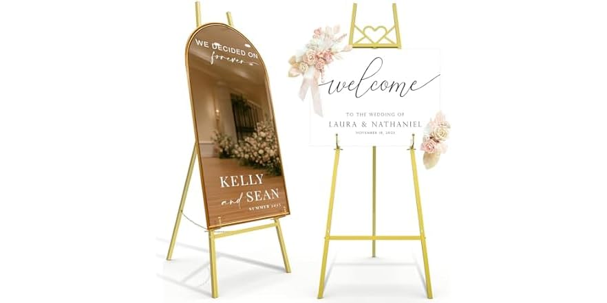 55" Gold Easel for Display or Art