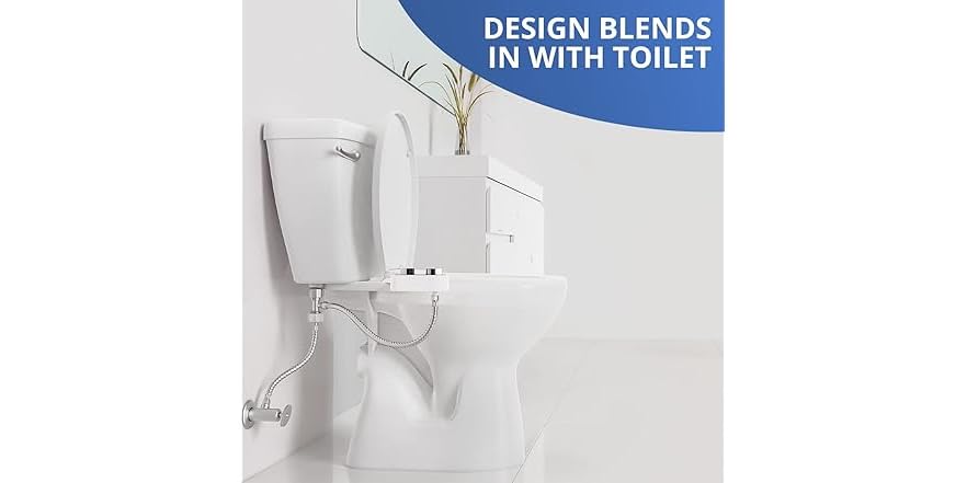 Clear Rear Bidet Attachment for Toilet
