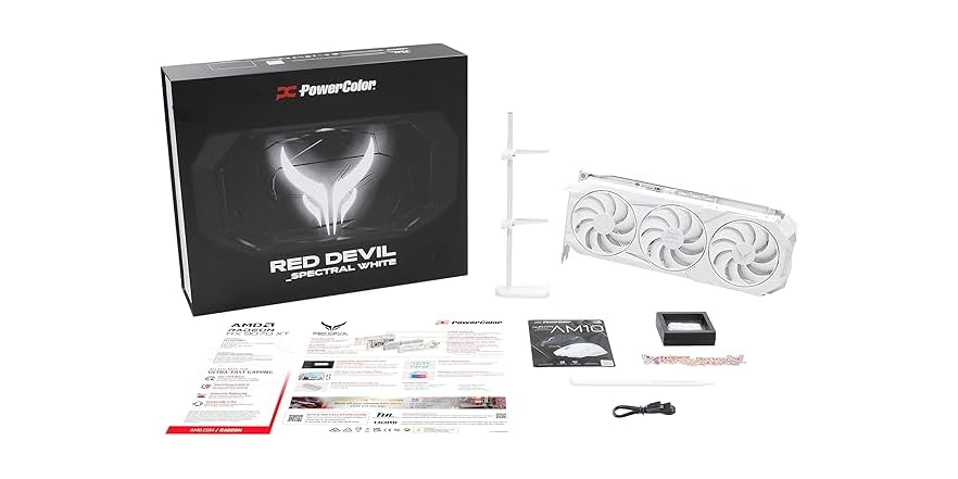 PowerColor Red Devil Spectral White AMD Radeon RX 9070 XT 16GB