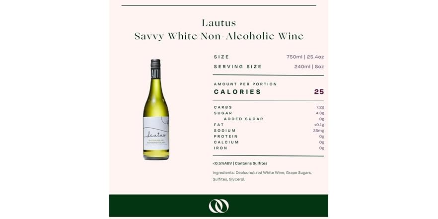 (2 Pack)Lautus Sauvignon Blanc Non-Alcoholic Wine