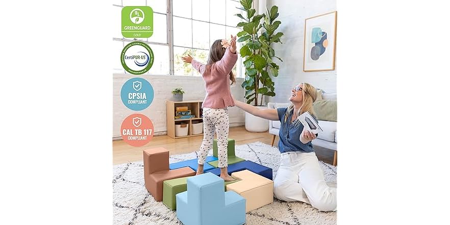 ECR4Kids SoftZone Brainy Building Blocks