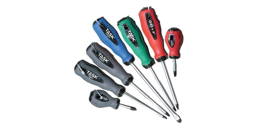 7-Piece Screwdriver Set with Rubber Grip