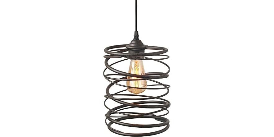 Rustic Ceiling Rust Cage Ceiling Lamp