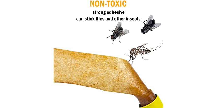 Dwcom 20PCS Sticky Fly Strips