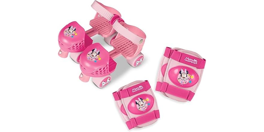 Minnie Mouse Junior Skates Includes Knee and Elbow Pads
