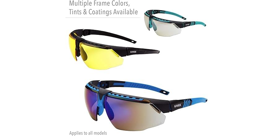 Uvex Honeywell Uvex by Avatar Safety Glasses, Red Frame with