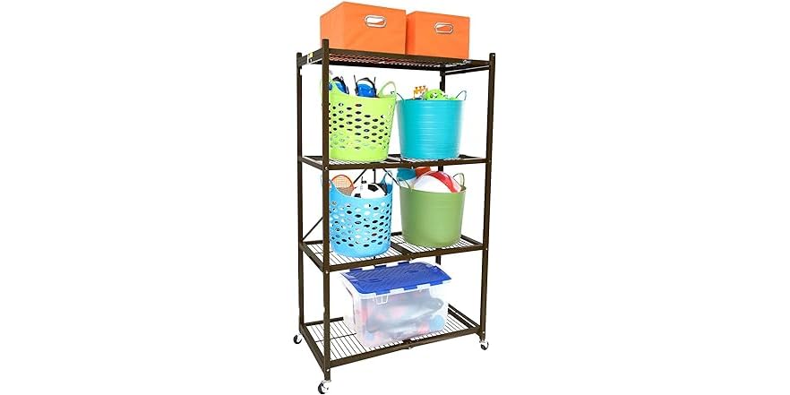Origami R5-VBW Foldable 4-Shelf Storage Rack