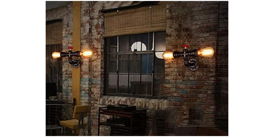 Pipe Style Wall Mounted Light Fixture