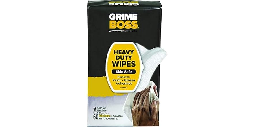 Grime Boss Heavy Duty Hand Cleaning Wipes