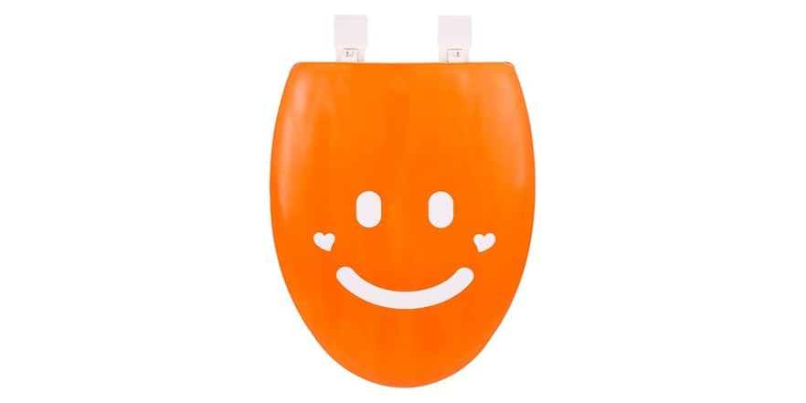 Happy Seat 53460 Smile Elongated Toilet Seat` Orange