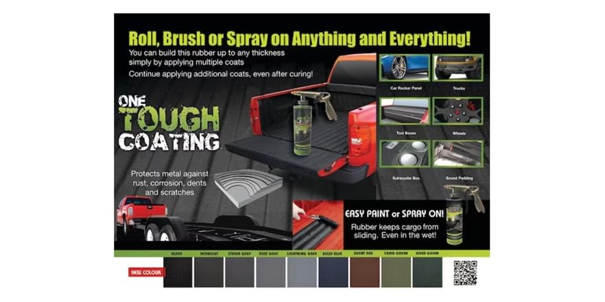 Bullyliner Water Based Rubber Truck Bed Liner 4pk