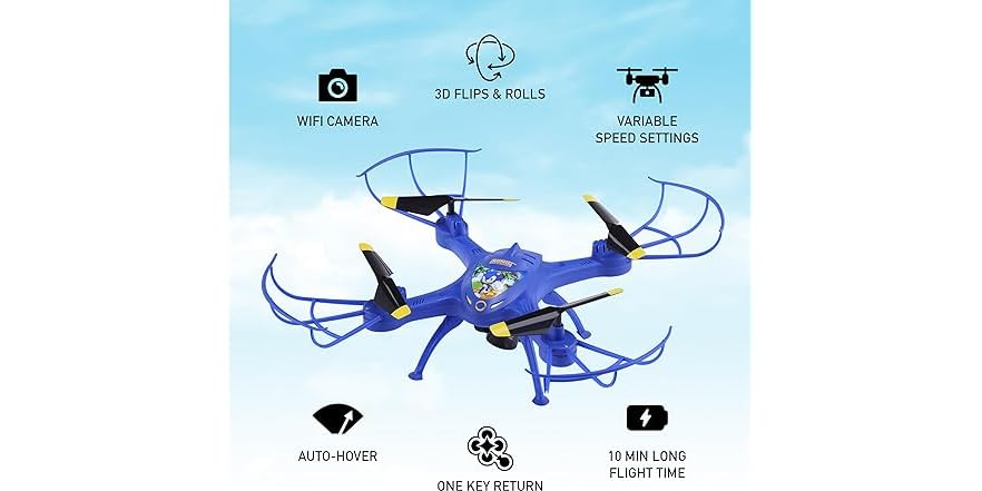 (NEW) Sonic The Hedgehog Sky Racer Drone