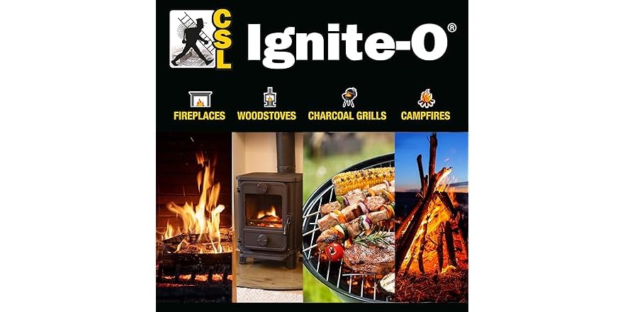 Ignite-O Fire Starter Natural Wood Rolls - 36 Pcs