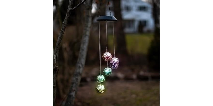 Touch Of ECO Touch Of ECO Solar Metal Orb Wind Chime