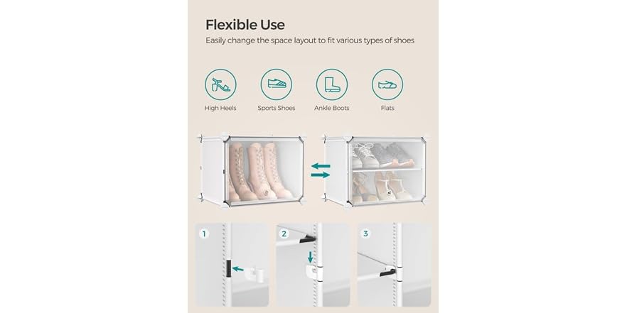 SONGMICS Shoe Rack with Doors
