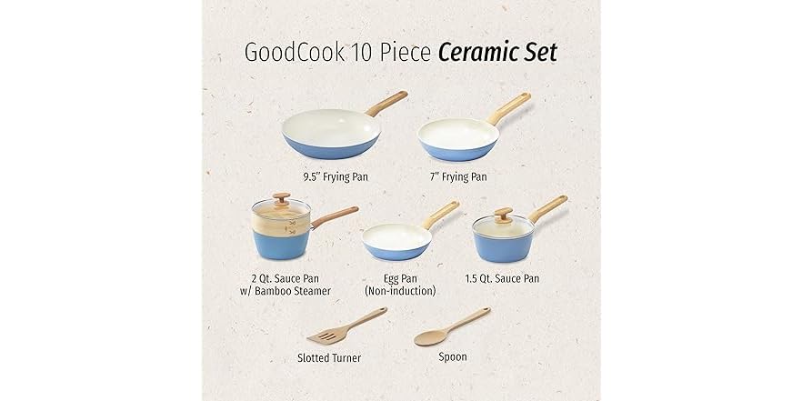 GoodCook 10-Piece Cookware Set (Open Box)