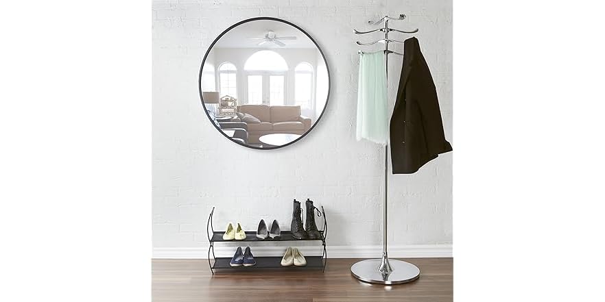 Umbra Hub Round Mirror, Black