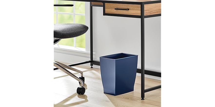iDesign Small Plastic Bathroom Trash Can