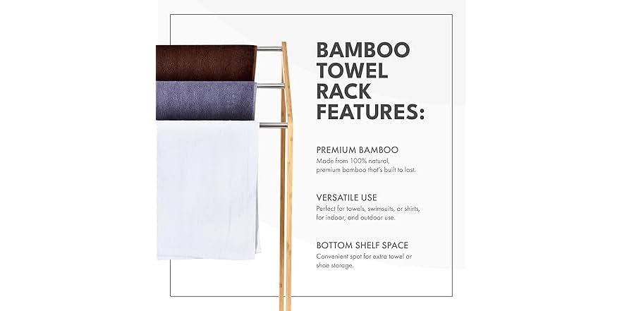 ToiletTree Products Bamboo Towel Rack