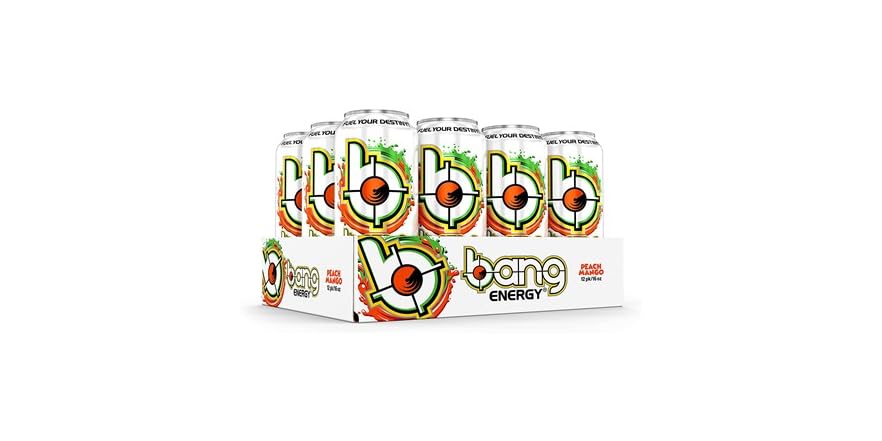 (24 Pack) Bang Energy Peach Mango