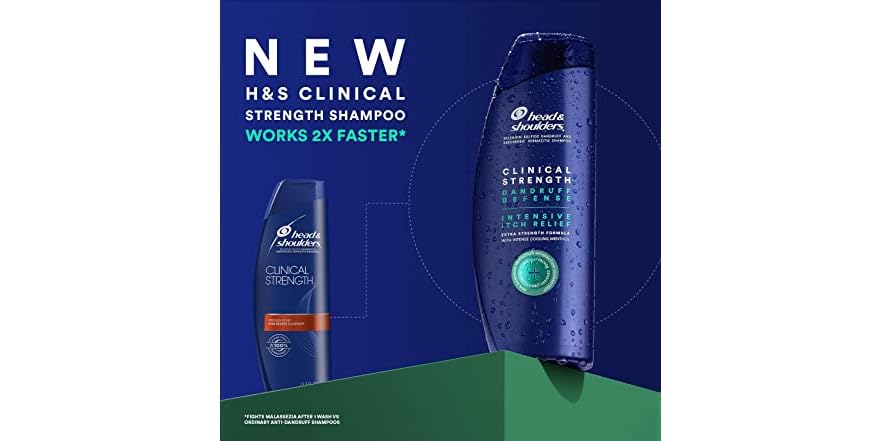 Head & Shoulders Clinical Strength Dandruff Defense Shampoo, 2 Pack