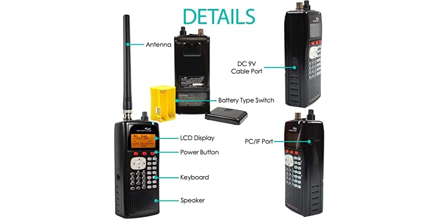 Whistler WS1040 Handheld Digital Scanner Radio