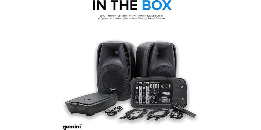 Gemini Sound ES-210MXBLU Portable PA System