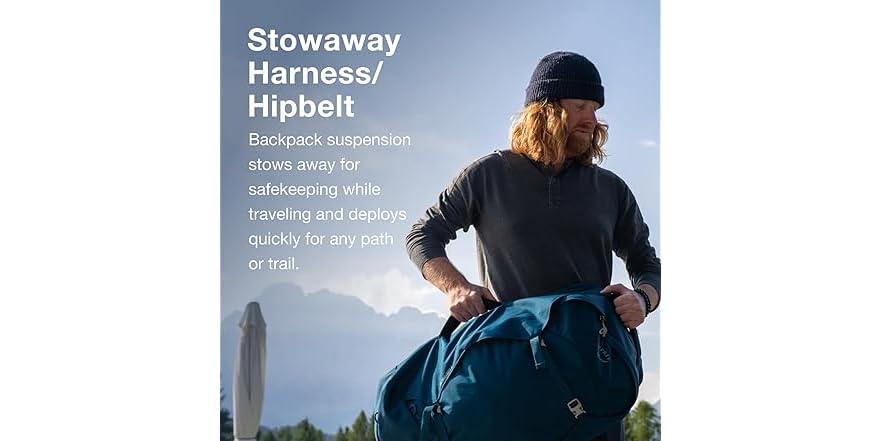 Osprey Farpoint 55L Men's Travel Backpack, Tunnel Vision Gre (Open Box)