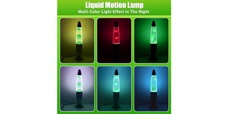 LED Color Changing Liquid Motion Lamp, Green
