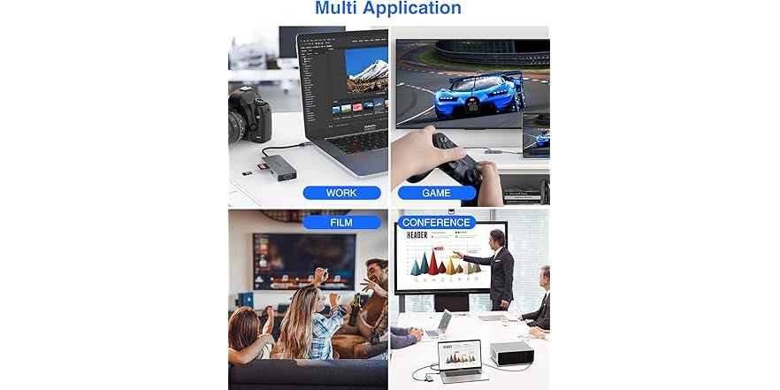 TOTU USB C Hub, Docking Station, TOTU 6-in-1