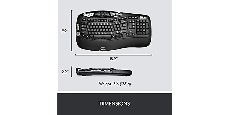 Logitech MK570 Wireless Wave Keyboard and Mouse Combo (Open Box)
