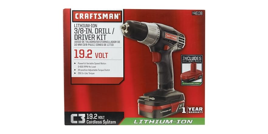 Craftsman 19.2V Li-Ion Drill/Driver Kit