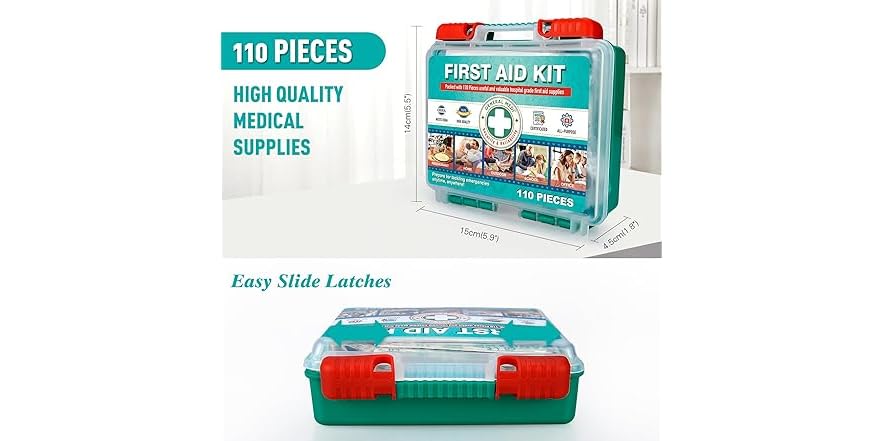 General Medi 110 Piece First Aid Kit (2 Pack)