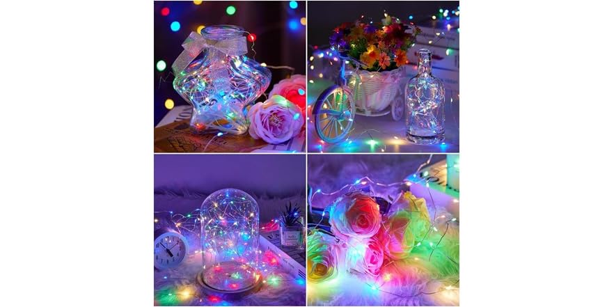 3 Pack: 40ft USB Waterproof Remote Control LED String Lights