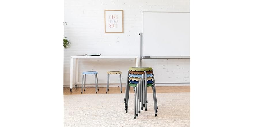 ECR4Kids Daisy Stackable Stool Set