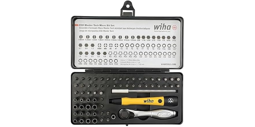 Wiha 75965 65 Piece Ratchet and MicroBits Set