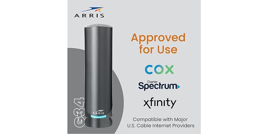 ARRIS G34-RB DOCSIS 3.1 Router (Open Box)