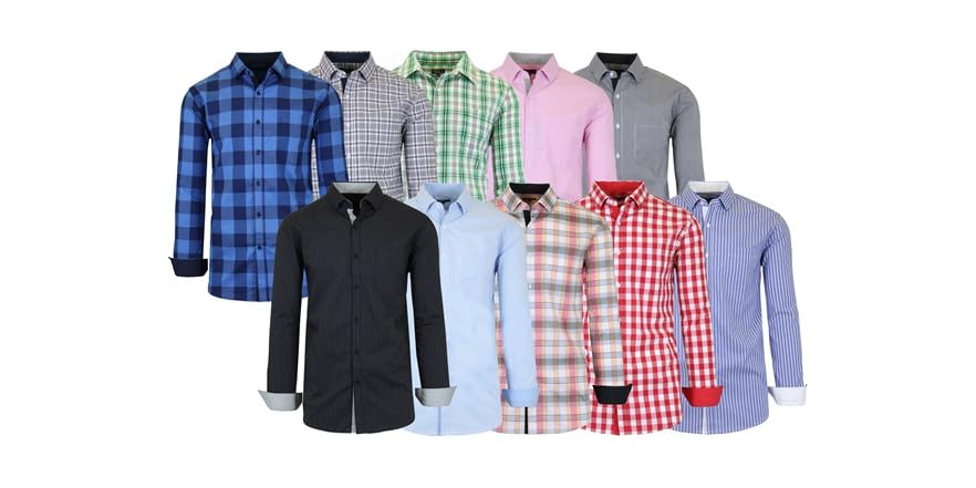 Men's 4Pack Assorted L/S Dress Shirts