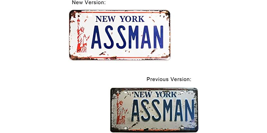 Vanity License Plate, Assman