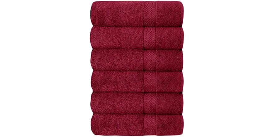 Simple Elegance 6Pk Plush Bath Towel Set