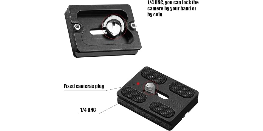 2 PC Metal Tripod Quick Release Mount