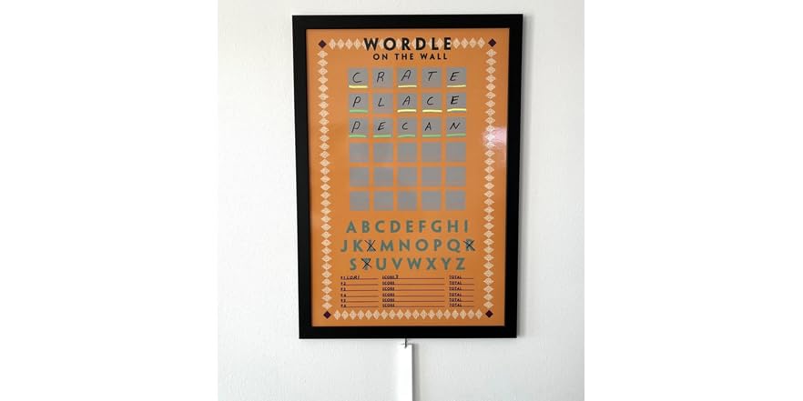 Magnetic Wall Playing Wordle