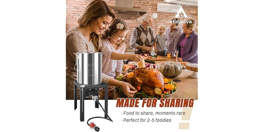Hidpriva 30QT Turkey Fryer Kit