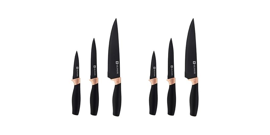 Diamond Home Black/ Copper Handle Knife Set